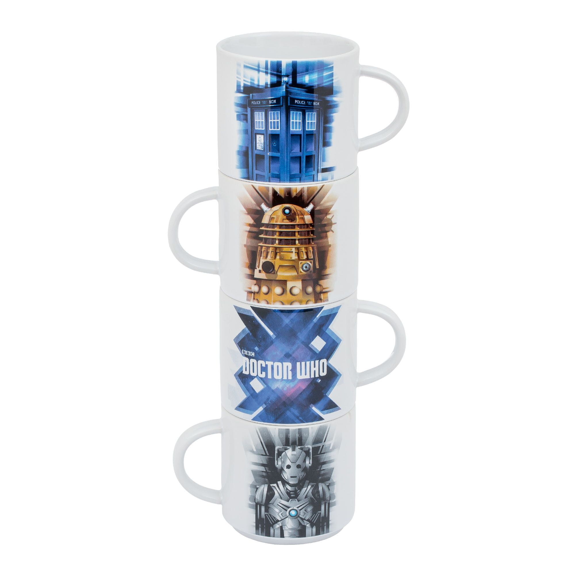 Doctor Who 4 piece Stacking Ceramic Mug Set - Walmart.com