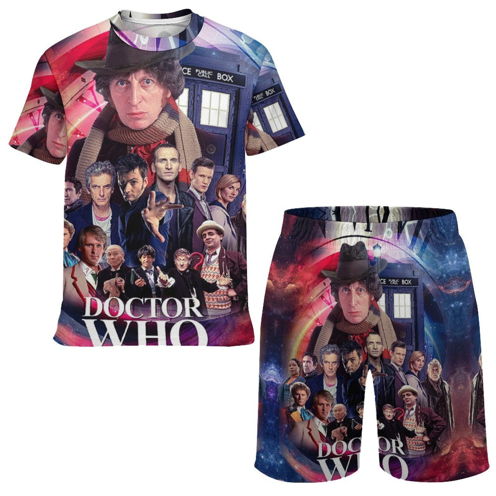 Doctor Who Boys Short Sleeve Mesh T-Shirt And Shorts Outfit Set Summer ...