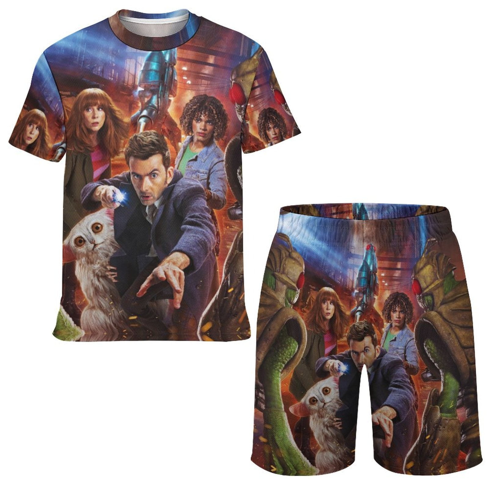Doctor Who Boys T-Shirt And Shorts Outfit Set Athletic Short Sleeve Tee ...