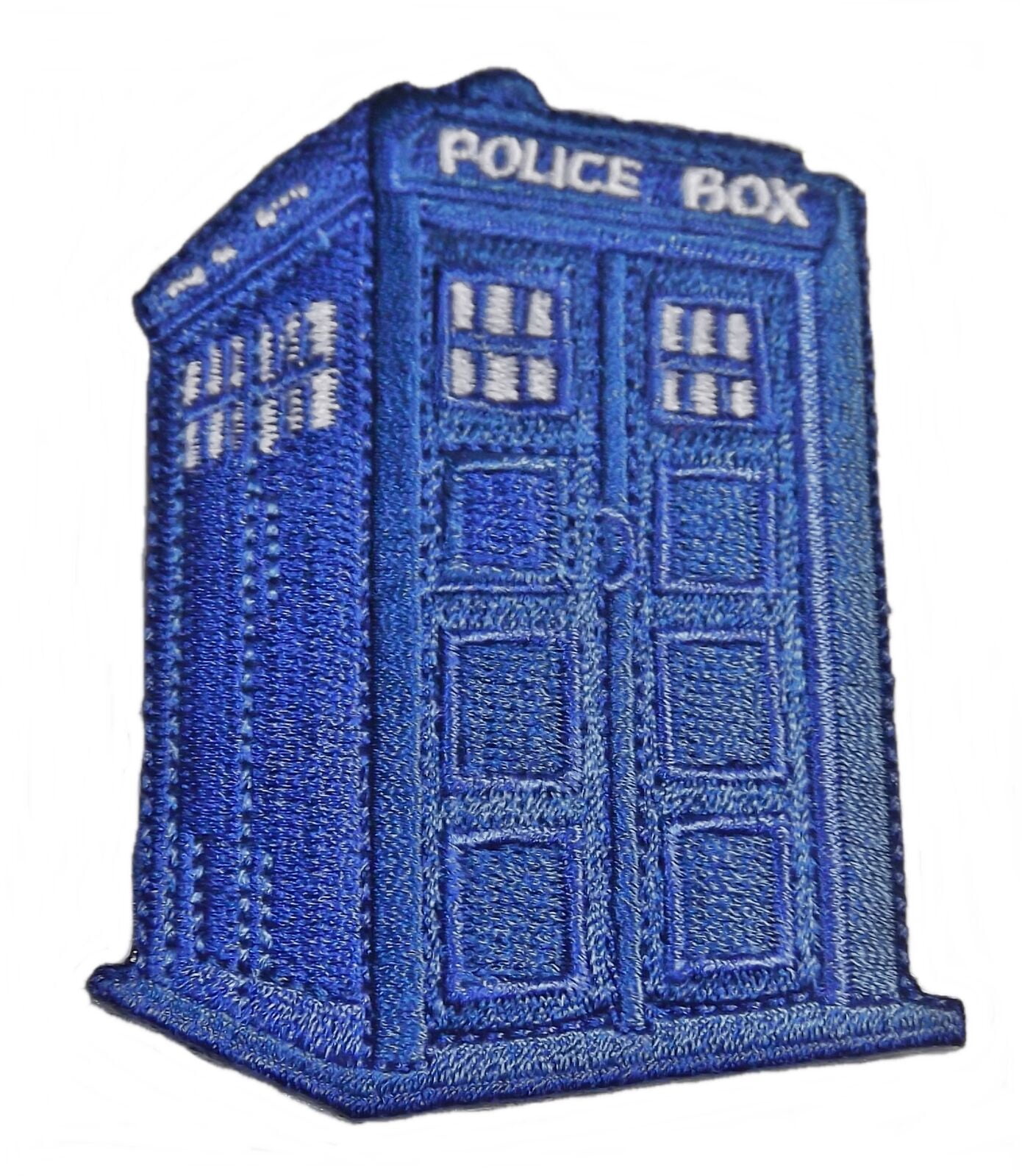 Doctor Who Call Box Embroidered Logo Tardis, Blue Iron-On or Sew-On ...