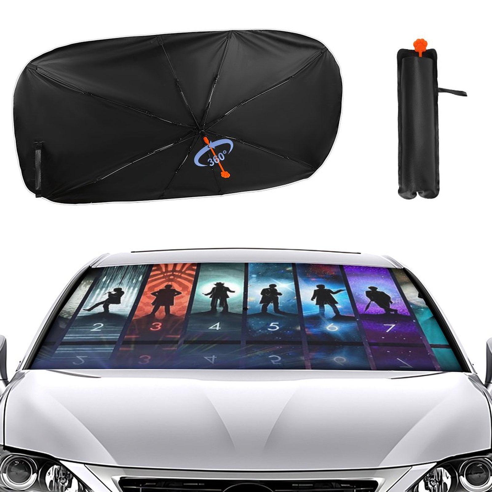 Doctor Who Car Windshield Sun Shade Umbrella, UV Protection & Heat ...