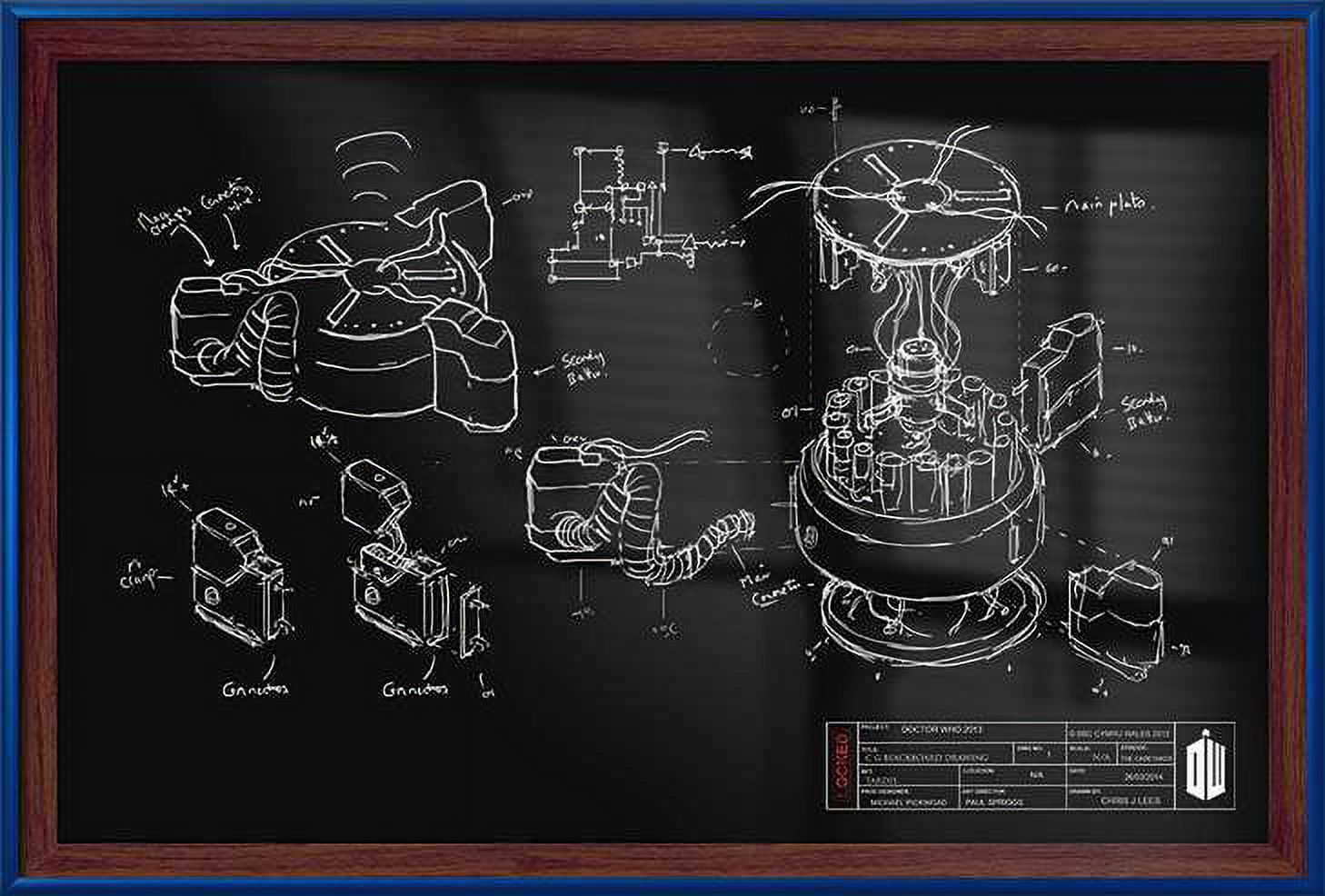 Doctor Who - Framed TV Show Poster (Dr. Who) (Chalk Board) (Metallic ...