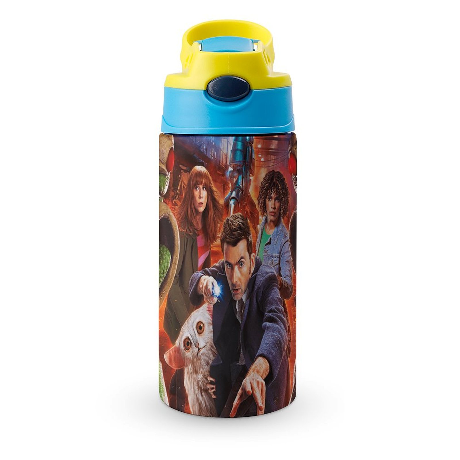 Doctor Who Kids Straw Water Bottle, Stainless Steel Vacuum Insulated ...