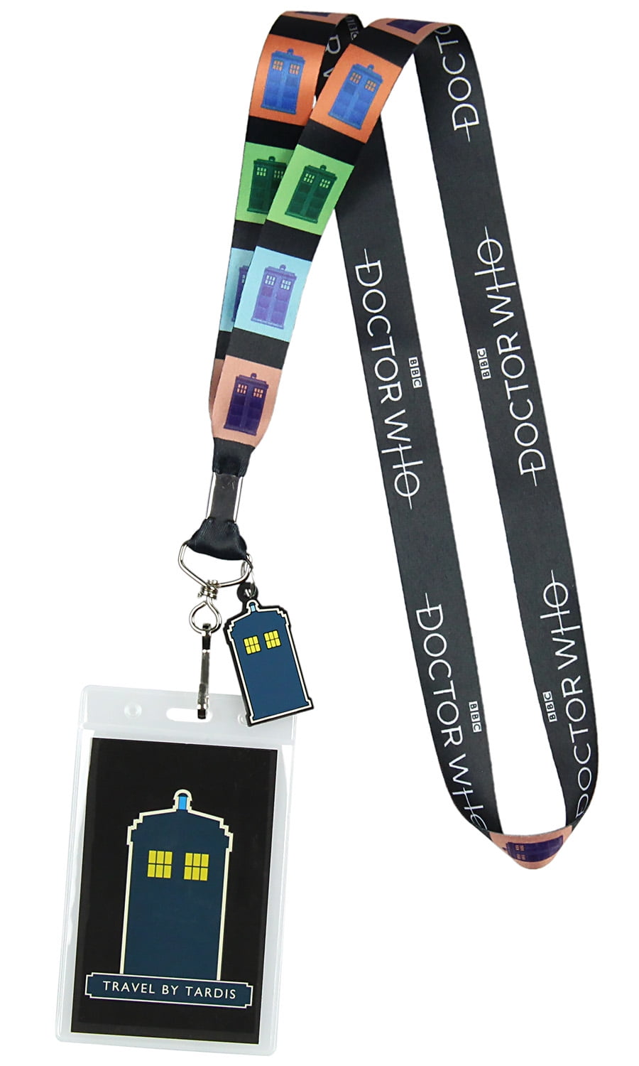 Doctor Who Lanyard ID Badge Holder Pop Art Travel By Tardis Lanyard w ...