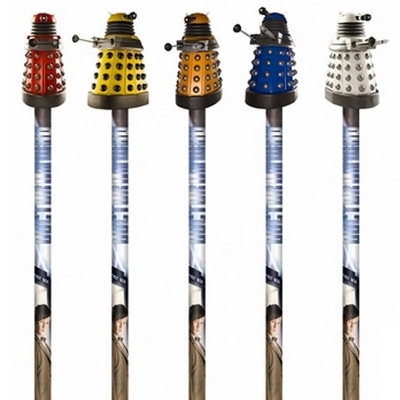 Doctor Who Pencil with 3D Dalek Topper (2 Included - Colors Vary ...