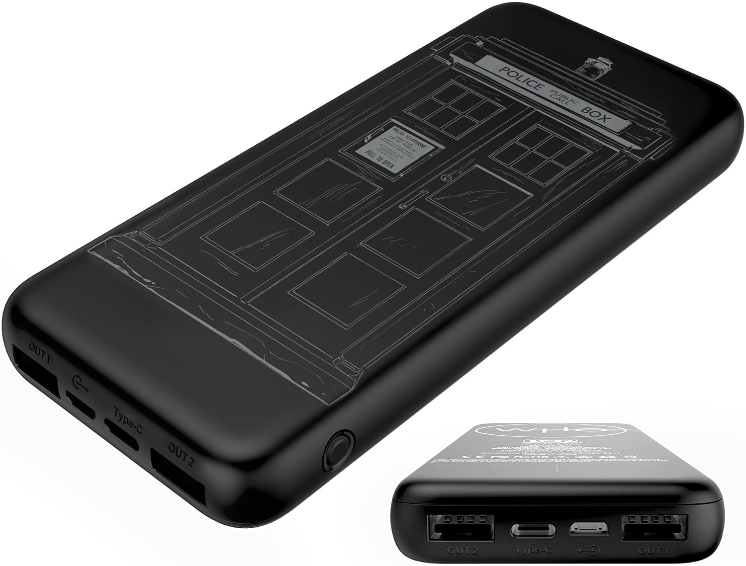 Doctor Who Phone Charger | Slim Pocket Sized 10,000mAh Power Bank with ...