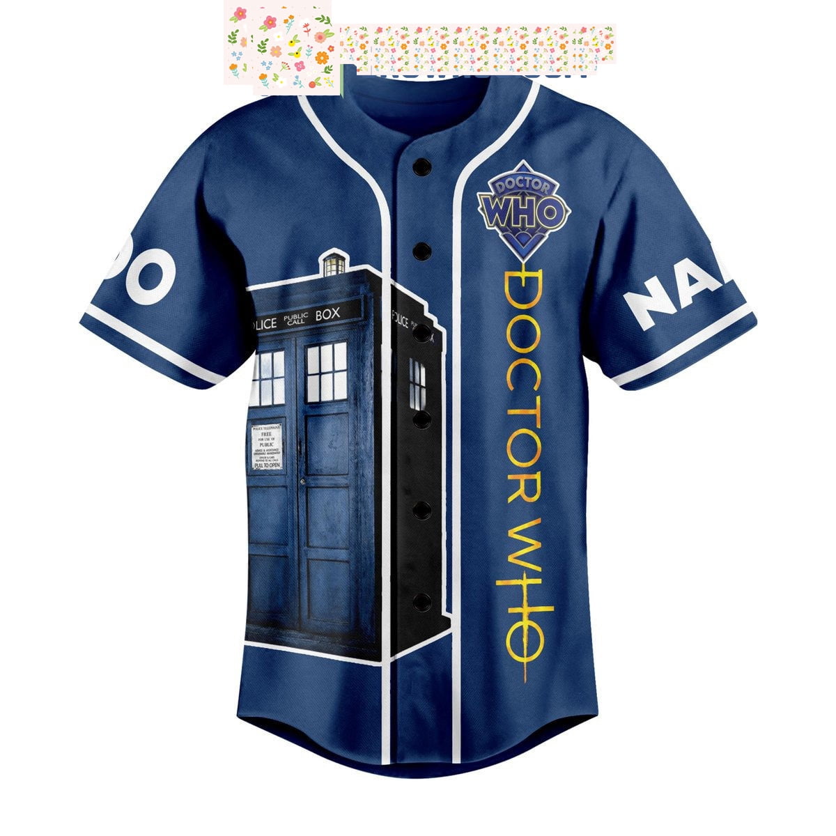 Doctor Who Police Call Box Rule 1 Personalized Baseball Jersey ...