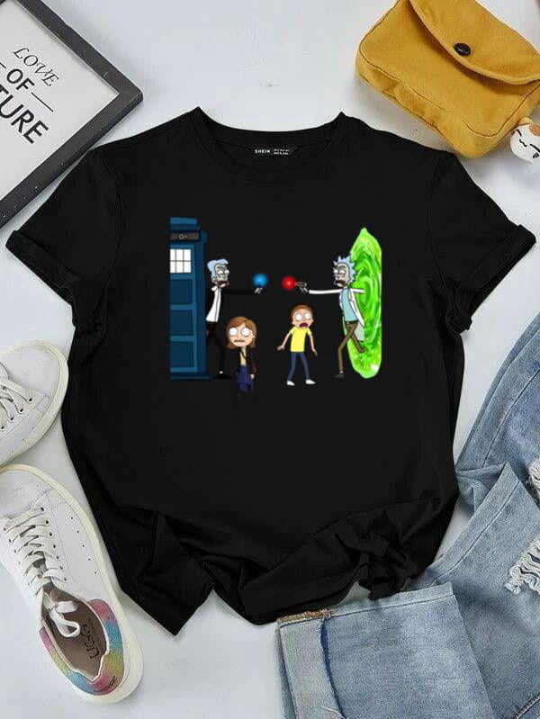 Doctor Who & Rick And Morty Crossover Fan Art Gift Unisex Tee, for men ...