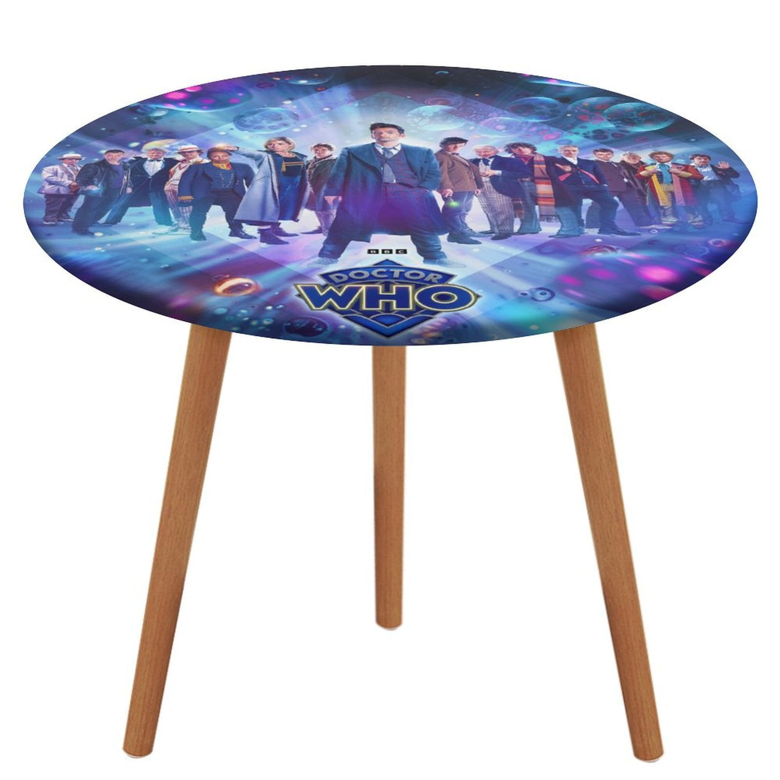 Doctor Who Round Fitted Tablecloth with Elastic Edge,Water-Resistant ...
