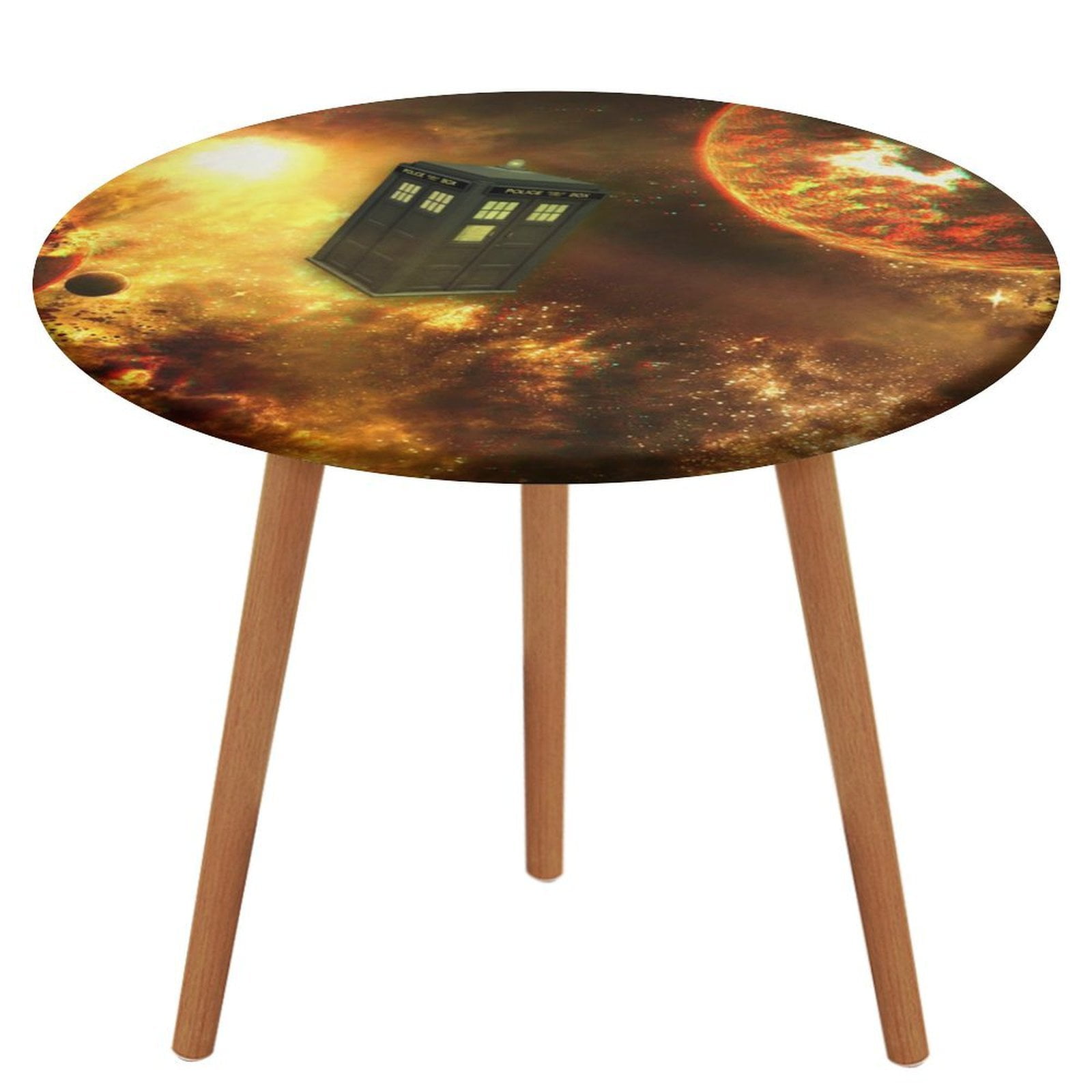 Doctor Who Round Fitted Tablecloth with Elastic Edge,Water-Resistant ...