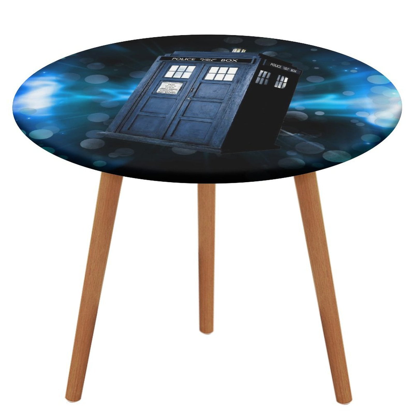 Doctor Who Round Fitted Tablecloth with Elastic Edge,Water-Resistant ...