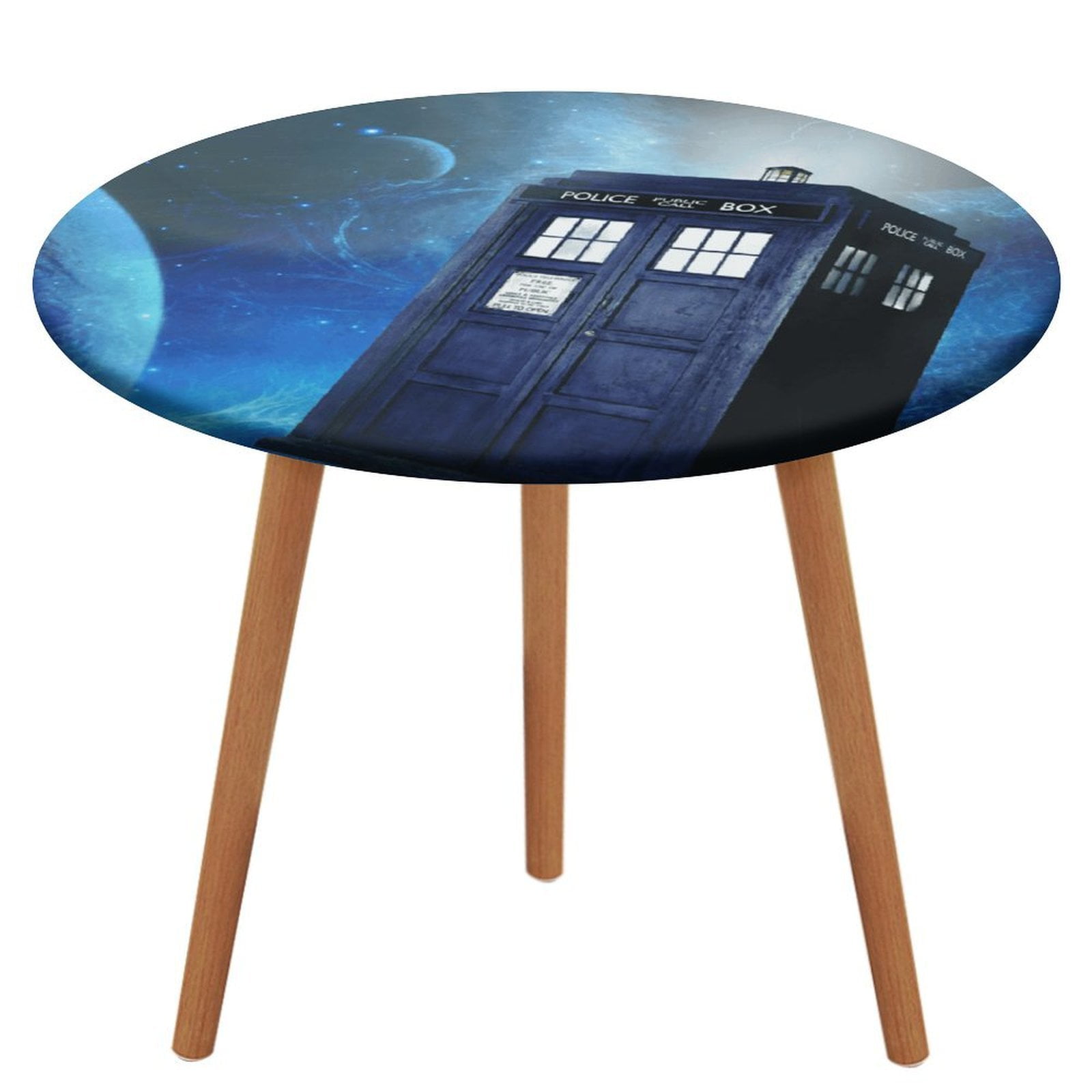 Doctor Who Round Fitted Tablecloth with Elastic Edge,Water-Resistant ...