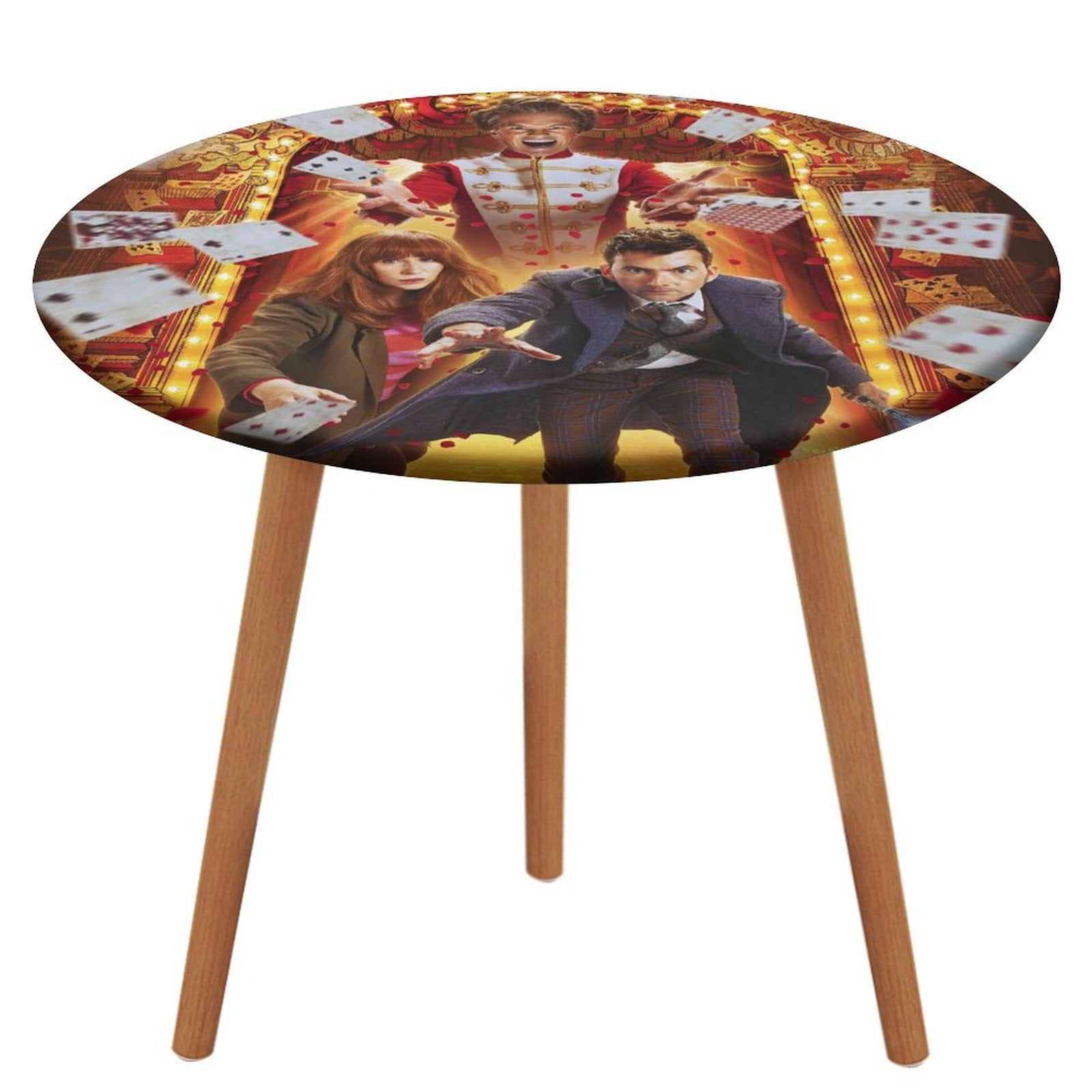 Doctor Who Round Fitted Tablecloth with Elastic Edge,Water-Resistant ...