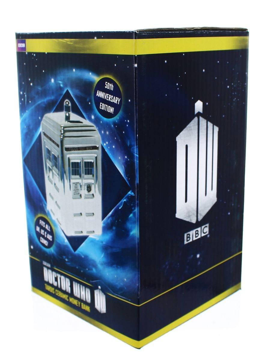 Doctor Who Silver TARDIS Ceramic Money Bank - Walmart.com