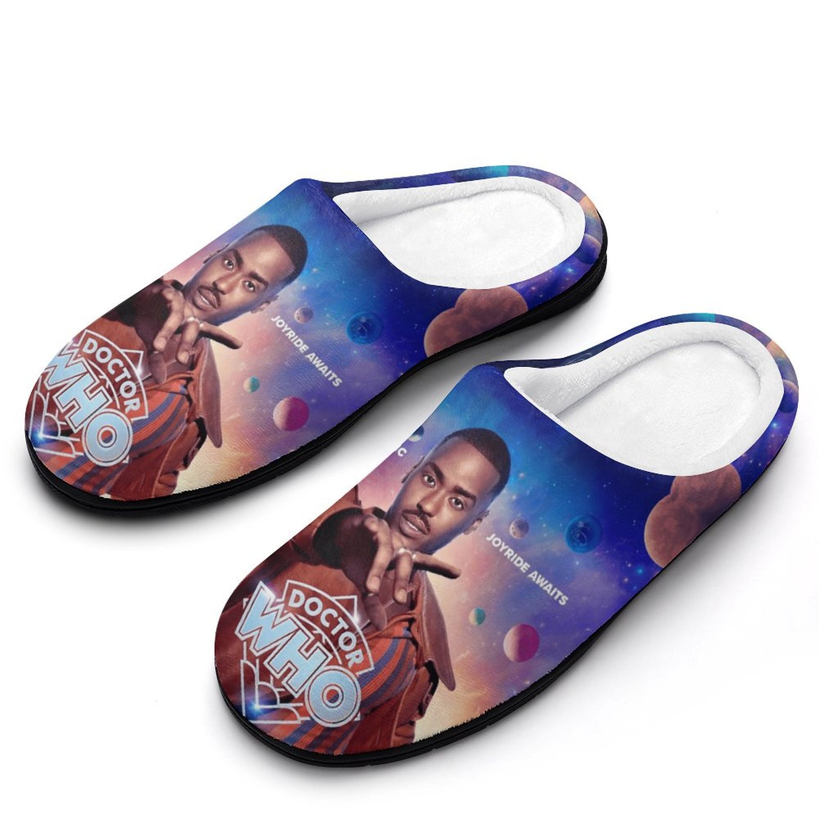 Doctor Who Slippers for Mens, Soft Plush Anti-slip Fluffy Fuzzy House ...