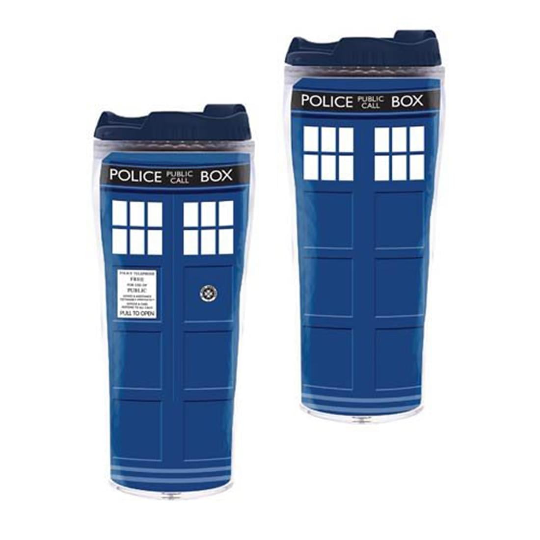 Doctor Who TARDIS 12oz. Insulated Travel Mug - Walmart.com