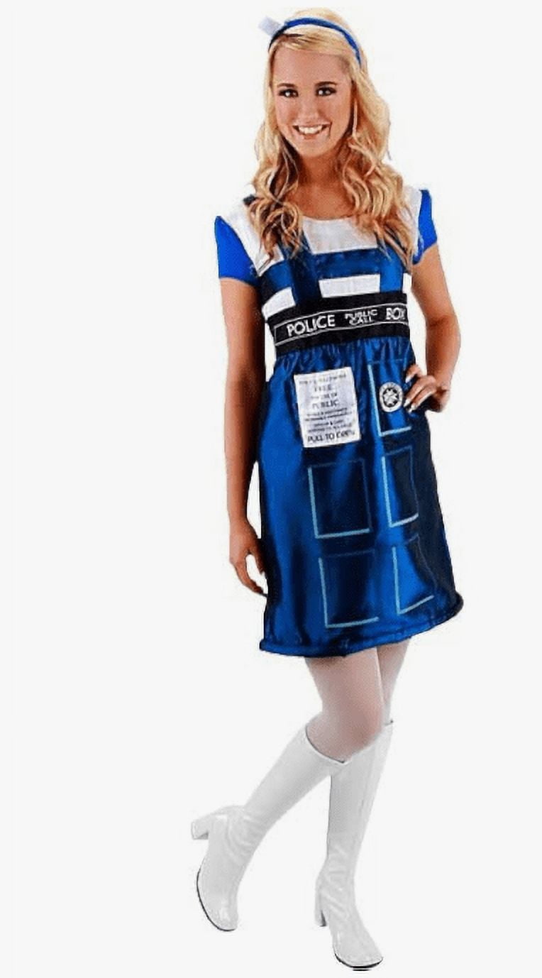 Doctor Who Tardis Dress w/ Headband Hooped Halloween Costume - Walmart.com