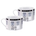 Doctor Who Tardis Thirteenth Doctor Ceramic Tea Cup Set 7oz (2 Tea Cups ...