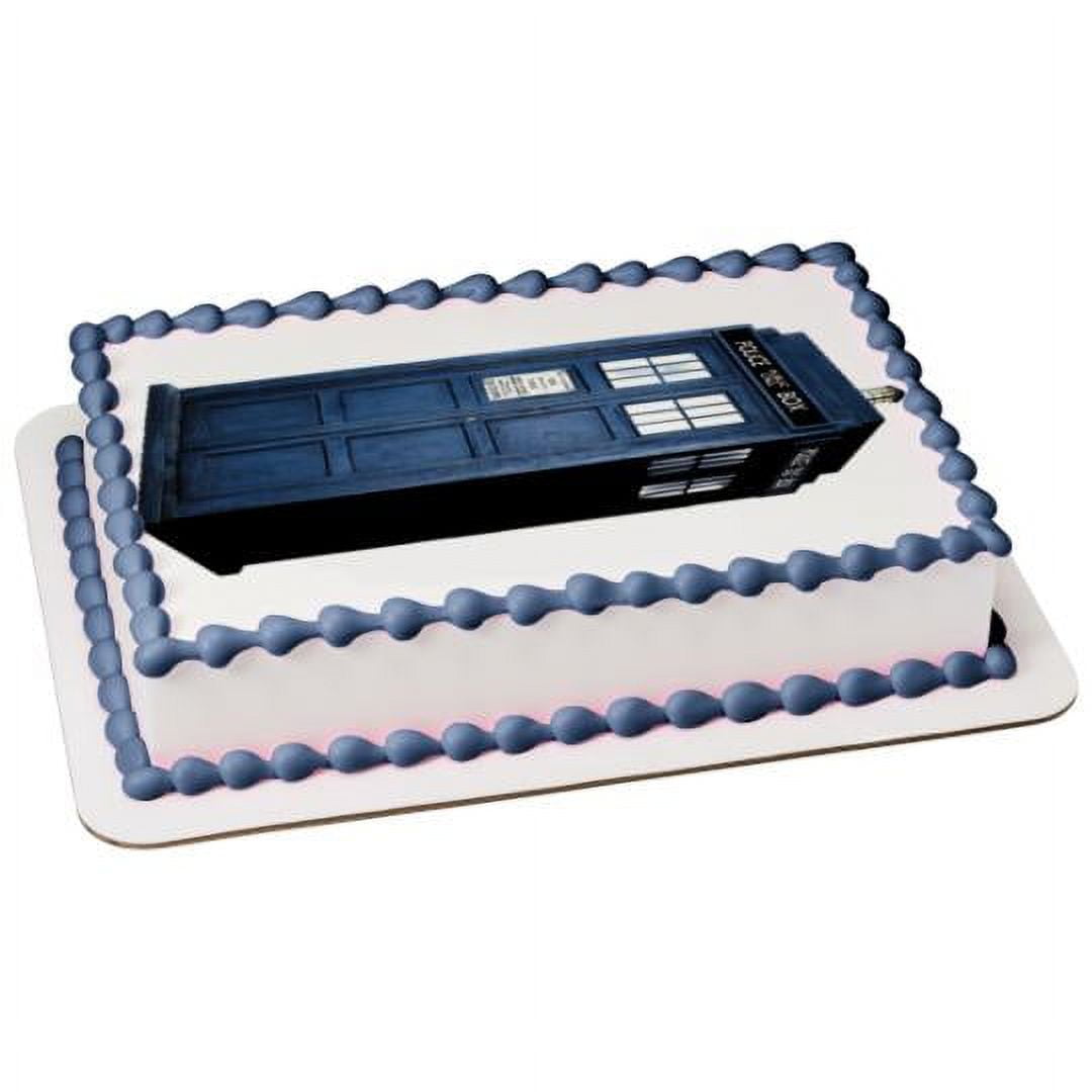 Doctor Who Tardis Time Travelling Machine Edible Cake Topper Image - 1/ ...