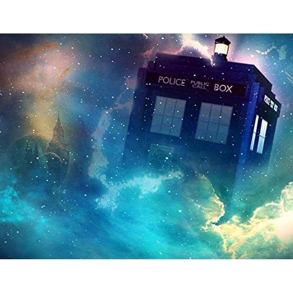 Doctor Who Tardis Time Travelling Machine Galaxy Edible Cake Topper ...