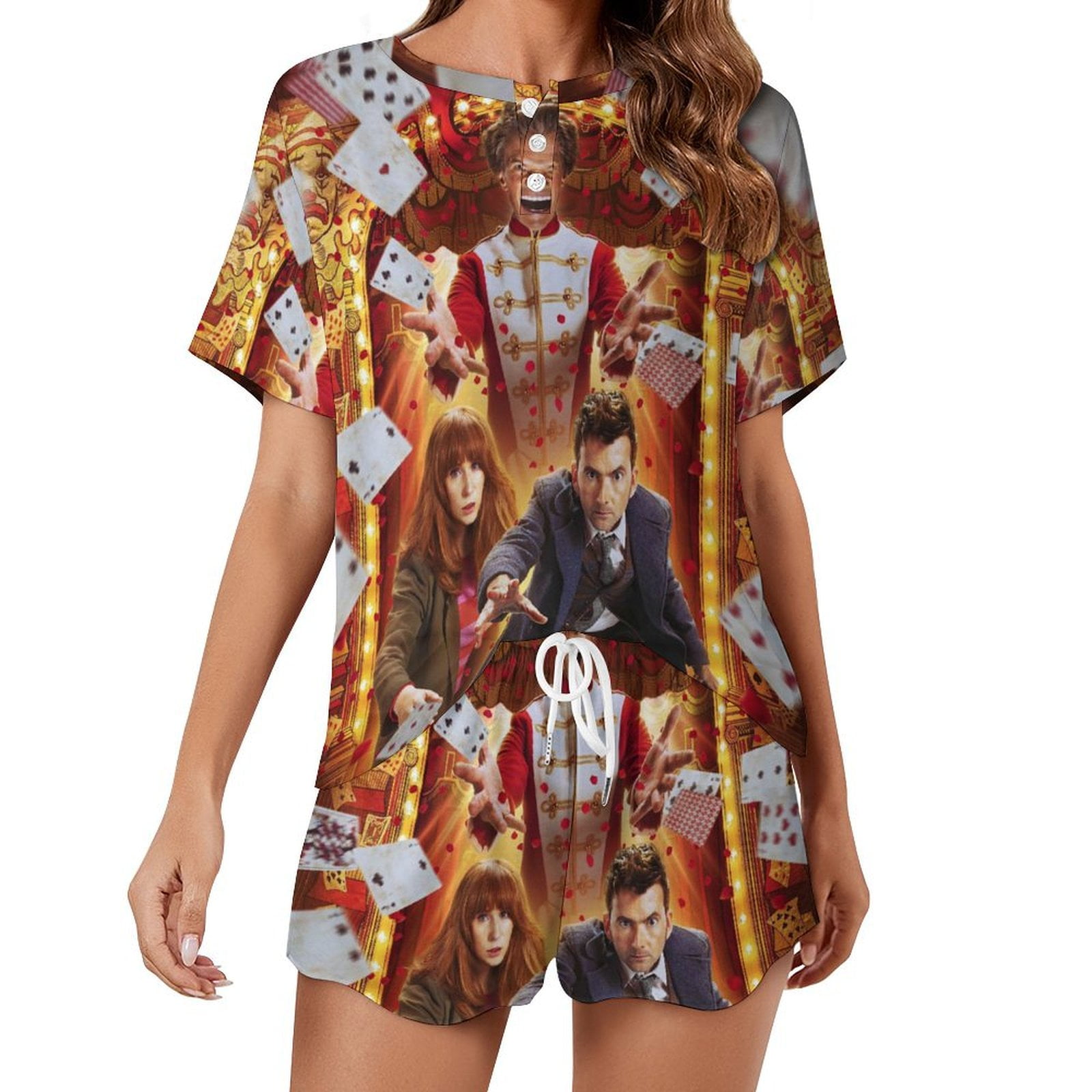 Doctor Who Women Pajamas Set Loungewear Sleepwear 2 Piece PJ Sets ...