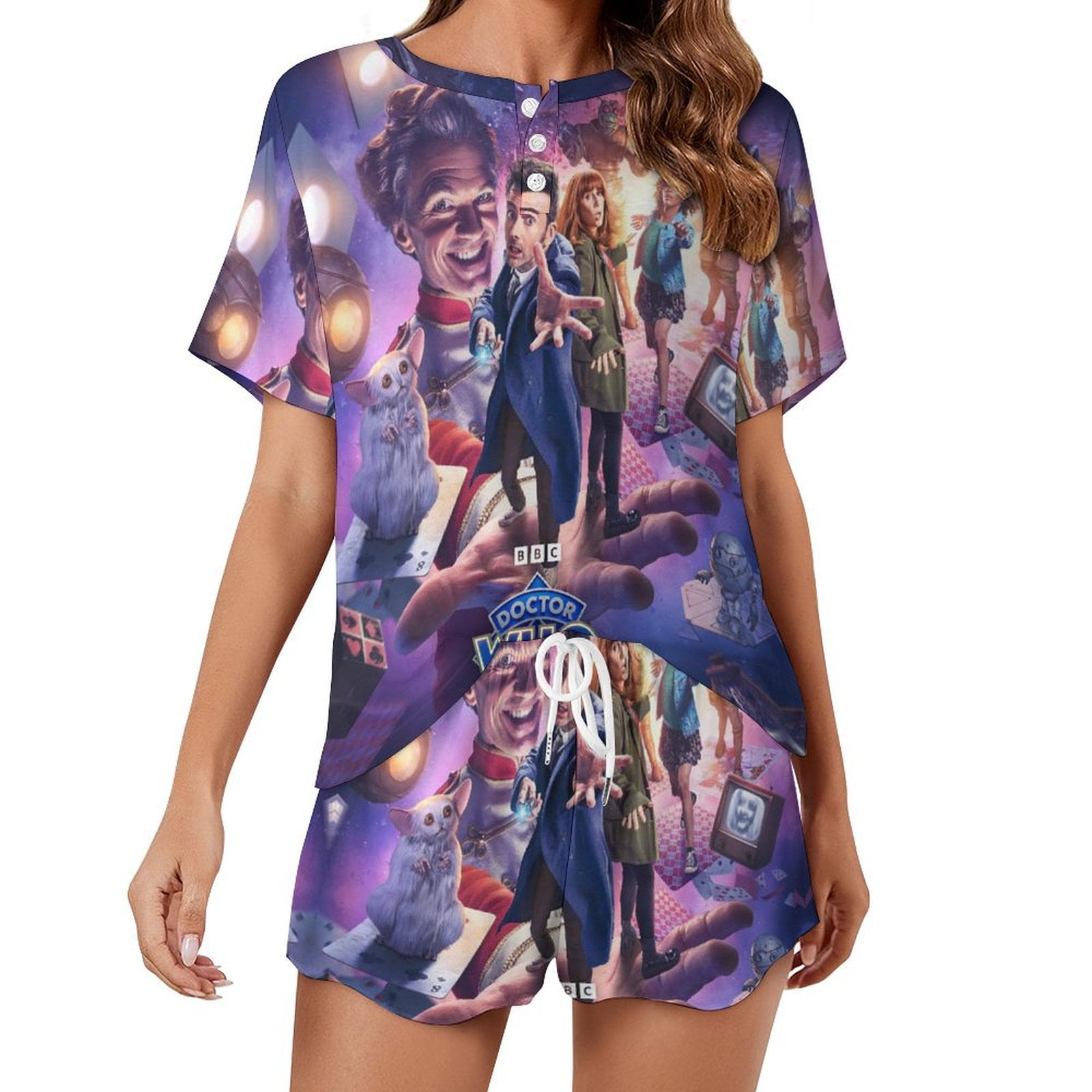 Doctor Who Women Pajamas Set Loungewear Sleepwear 2 Piece PJ Sets ...