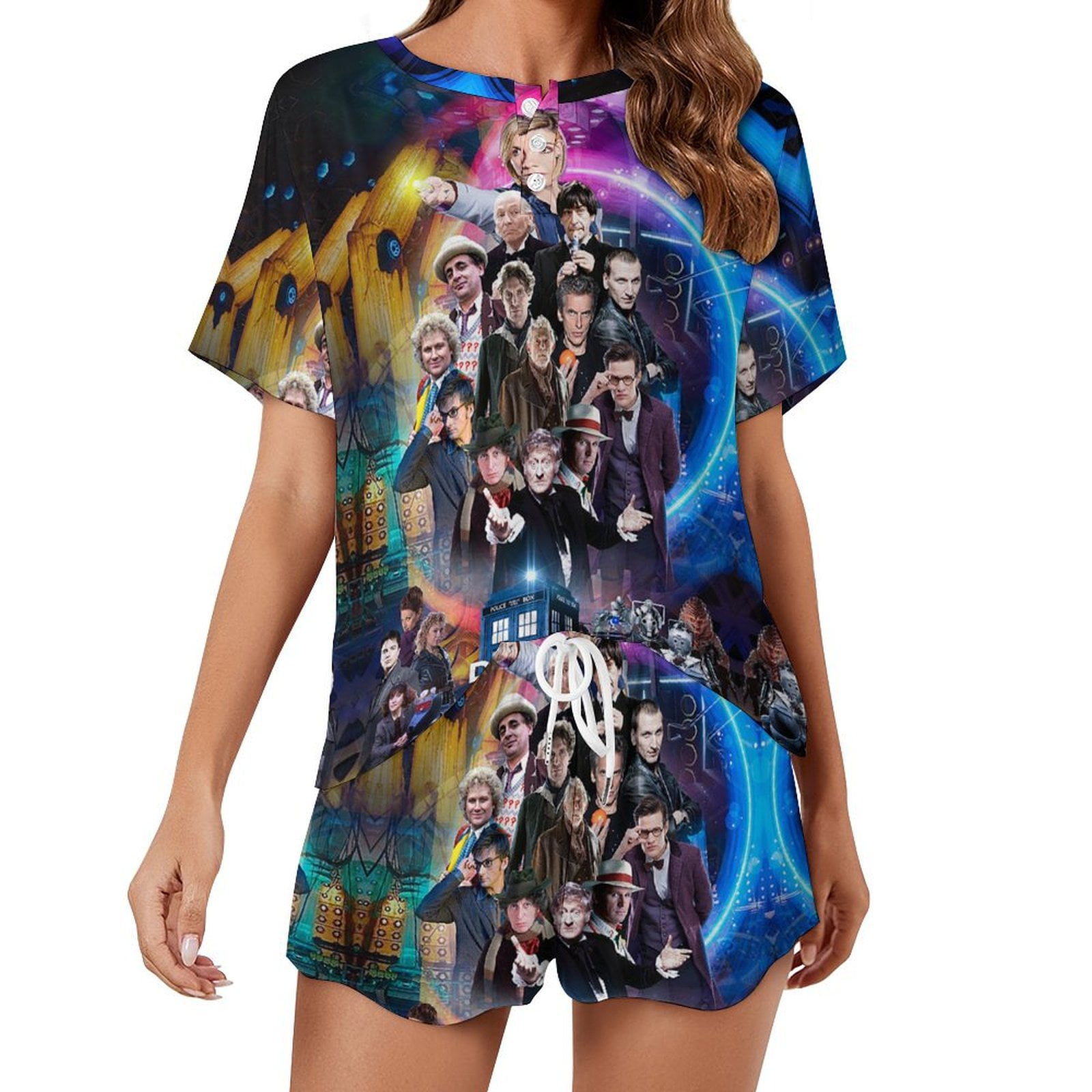 Doctor Who Women Pajamas Set Loungewear Sleepwear 2 Piece PJ Sets ...