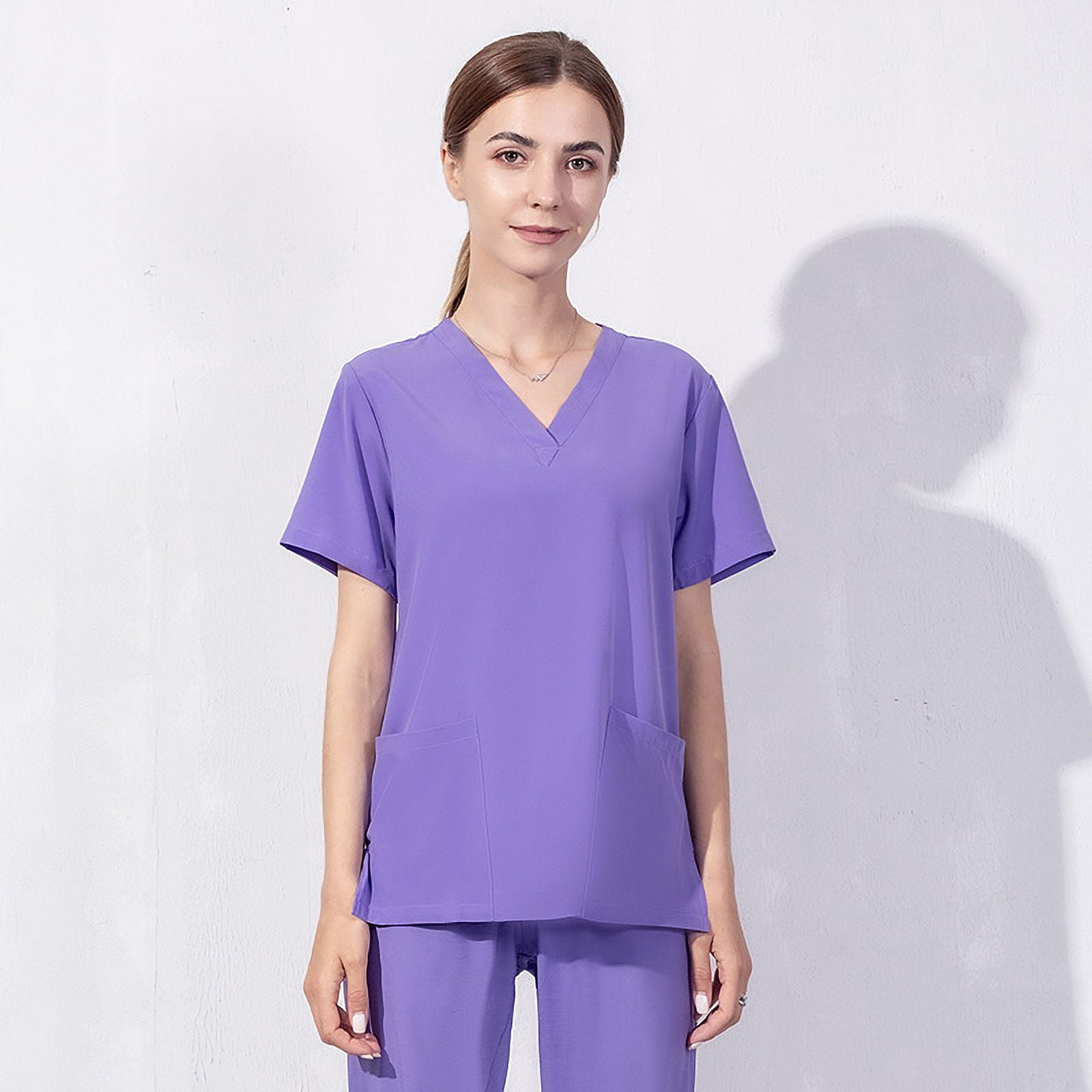 Doctor Work Uniform Short-Sleeved Nurse Clothing Beauty Hospital Coat ...