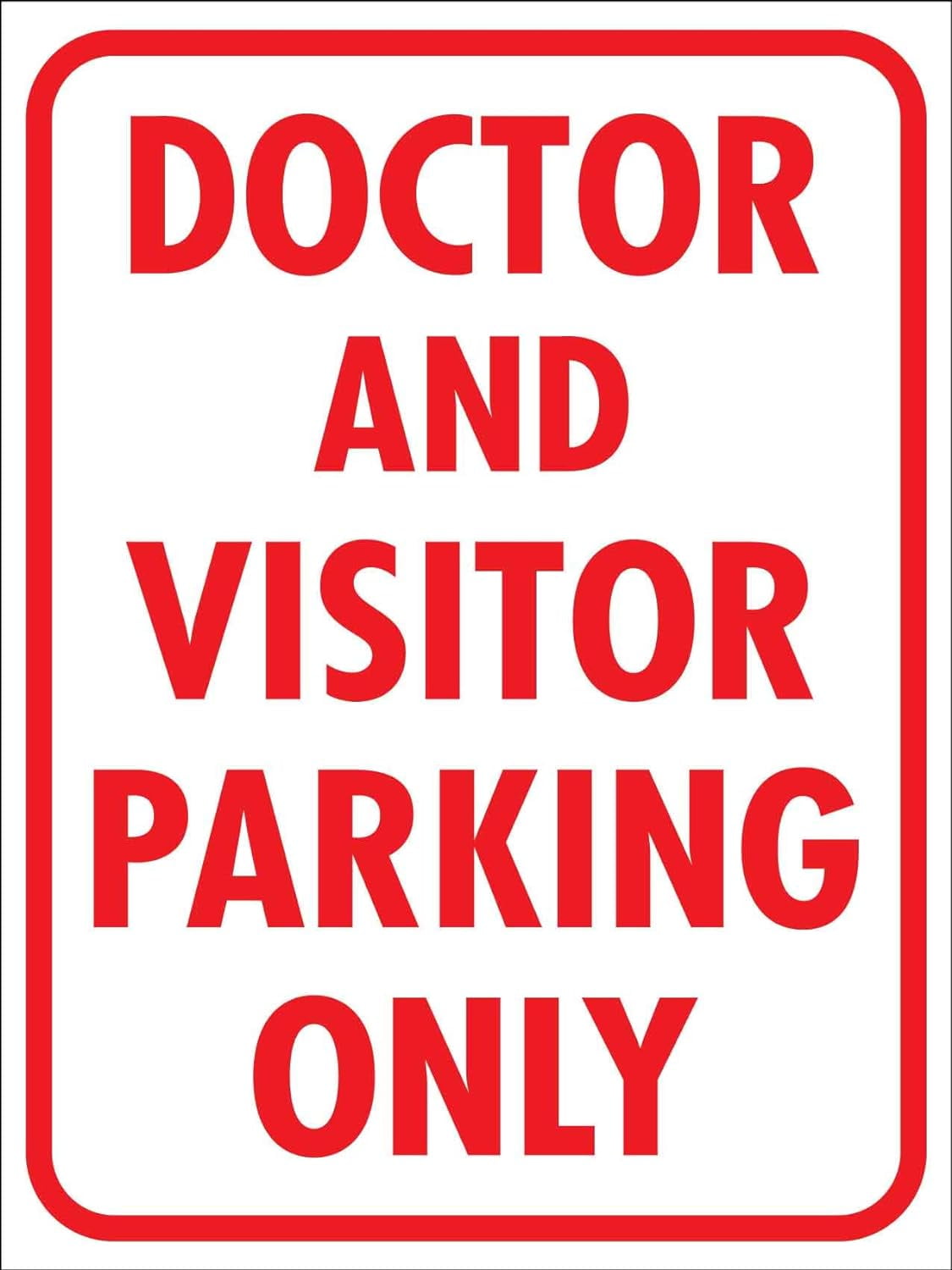 Doctor and Visitor Parking Only Sign Metal Tin Sign 8x12 Inches Caution ...