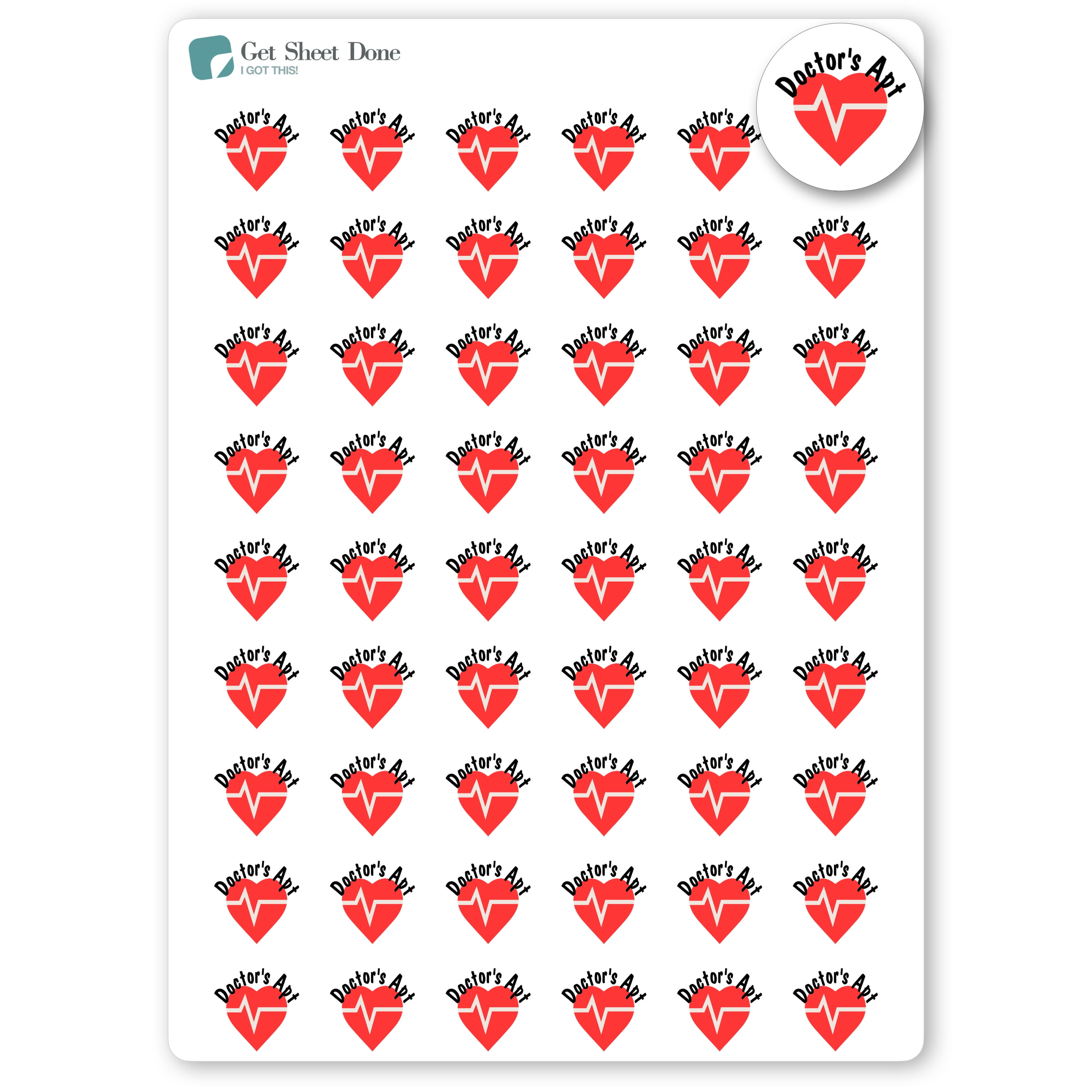 Doctor's Appointment Planner Stickers / Appointments Reminder Stickers ...