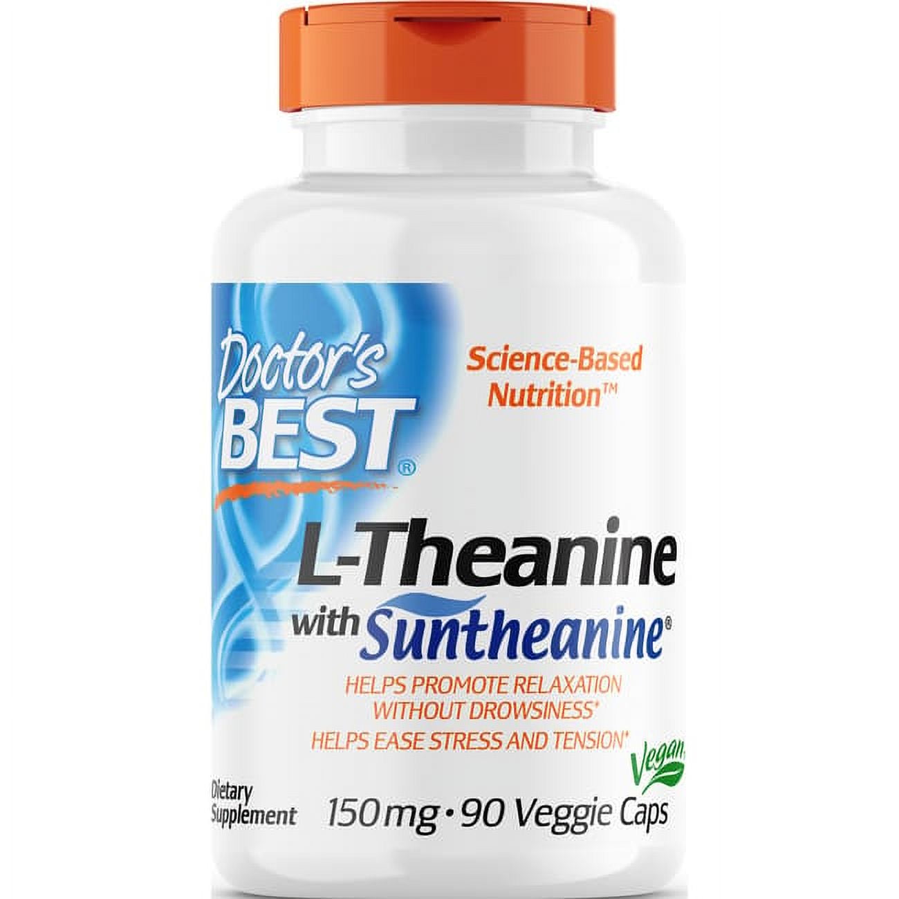 Doctor's Best, Suntheanine L-Theanine Natural Supplements, 150 mg, 90 ...