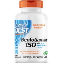 Doctor's Best Benfotiamine, Non-GMO, Vegan, Gluten Free, Soy Free, Helps Maintain Blood Sugar ...