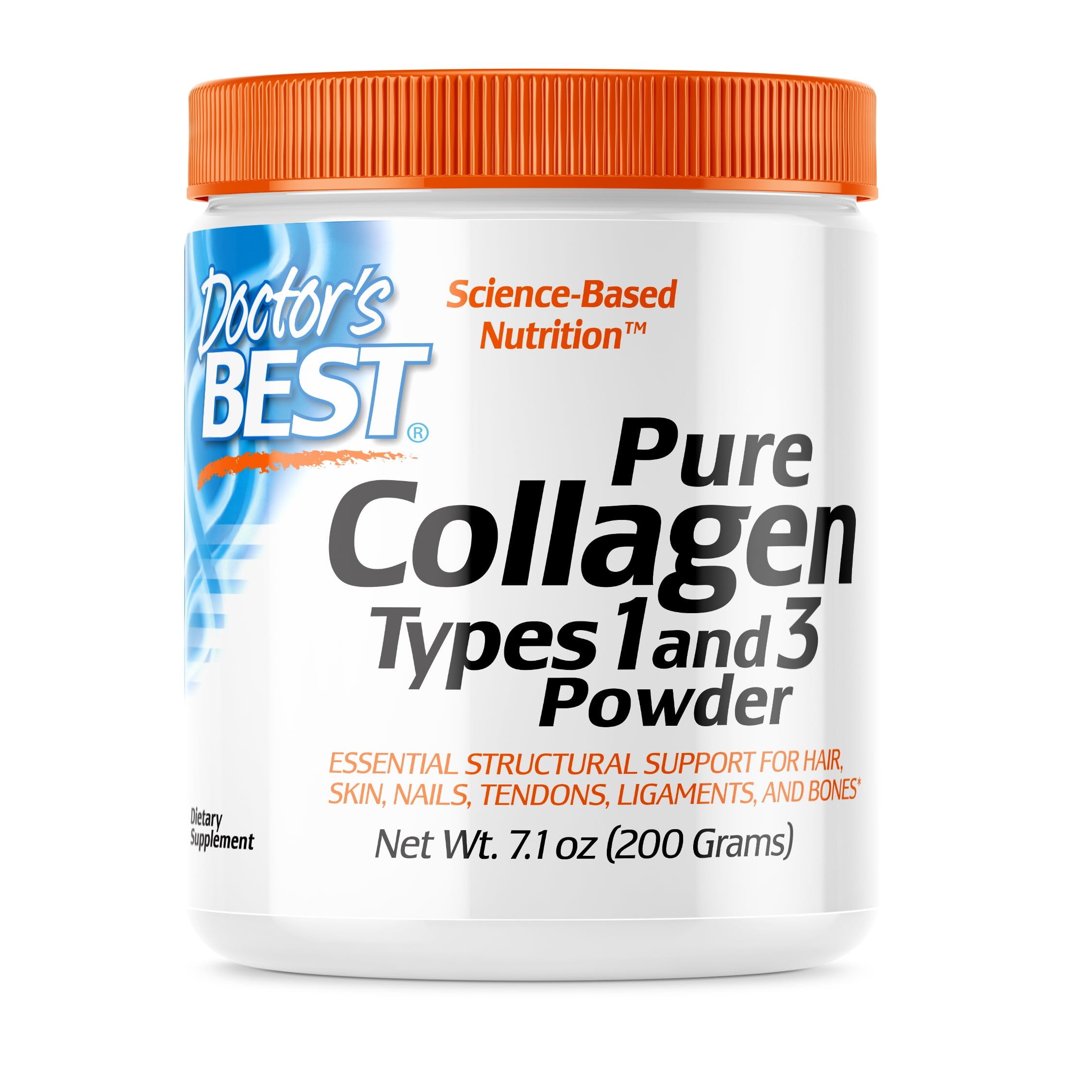 Doctor's Best Collagen Types 1 & 3 Powder, Supports Hair, Skin, Nails ...
