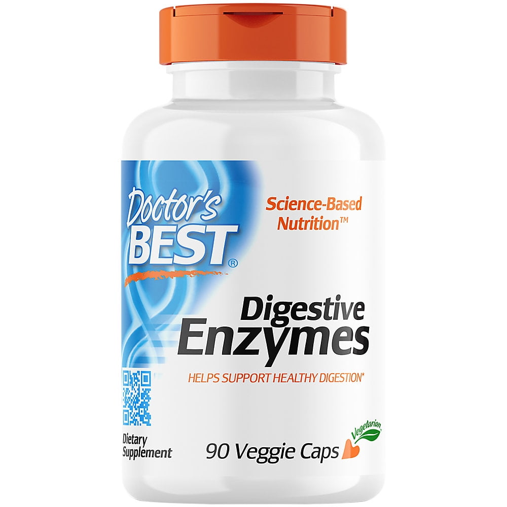 Doctor's Best Digestive Enzymes, Non-GMO, Vegetarian, Gluten Free, 90 ...