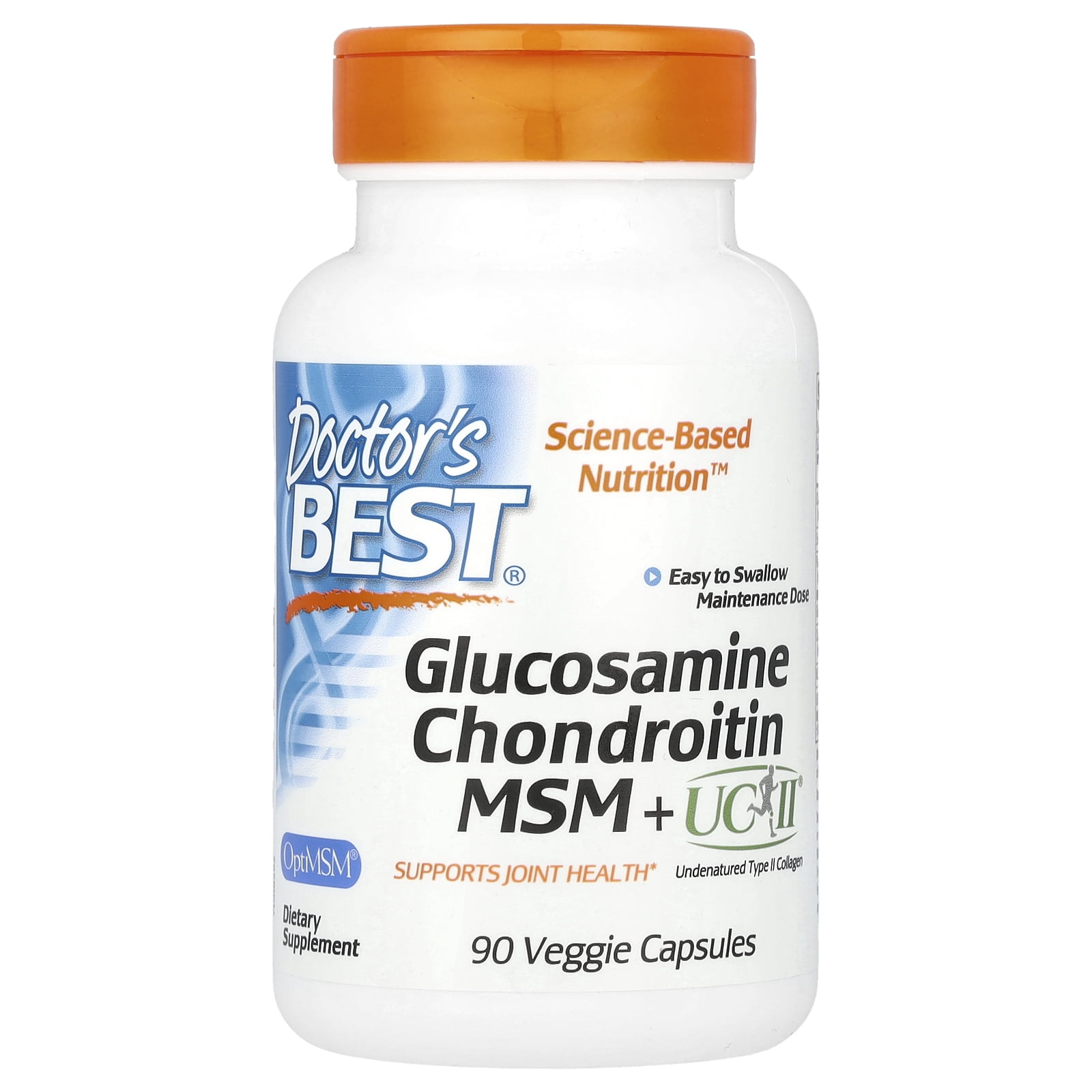 Doctor's Best Glucosamine Chondroitin MSM + UCII, 90 Veggie Capsules ...