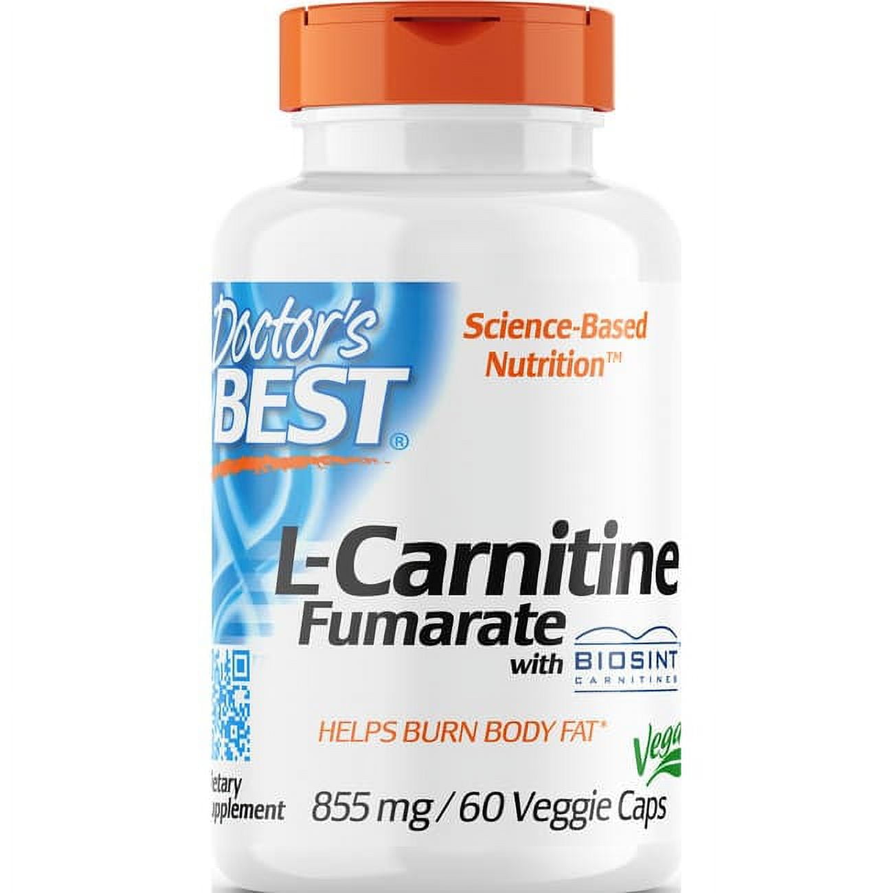 Doctor's Best Complete Amino Acid L-Carnitine Fumarate 855mg, 60 Veg ...