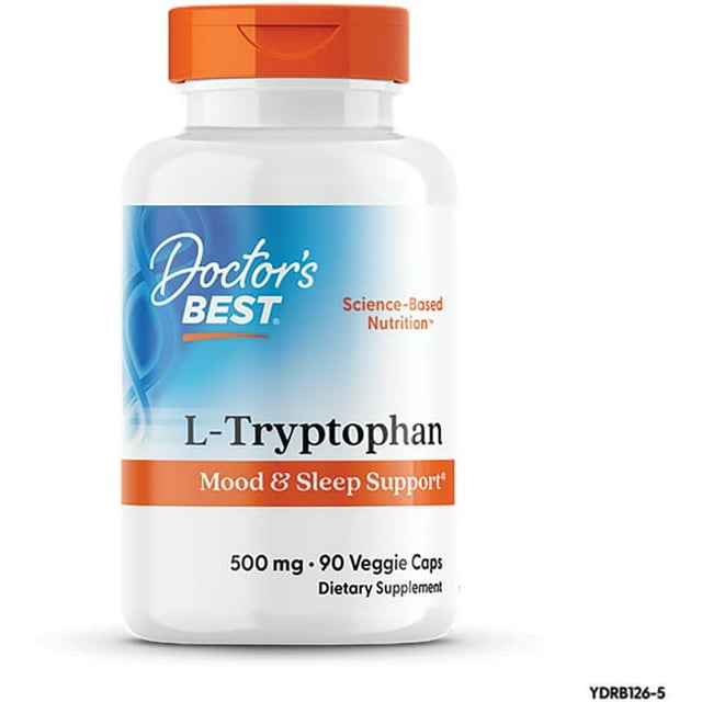 Doctor's Best L-Tryptophan from Tryptopure, Non-GMO, Vegan, Gluten Free ...