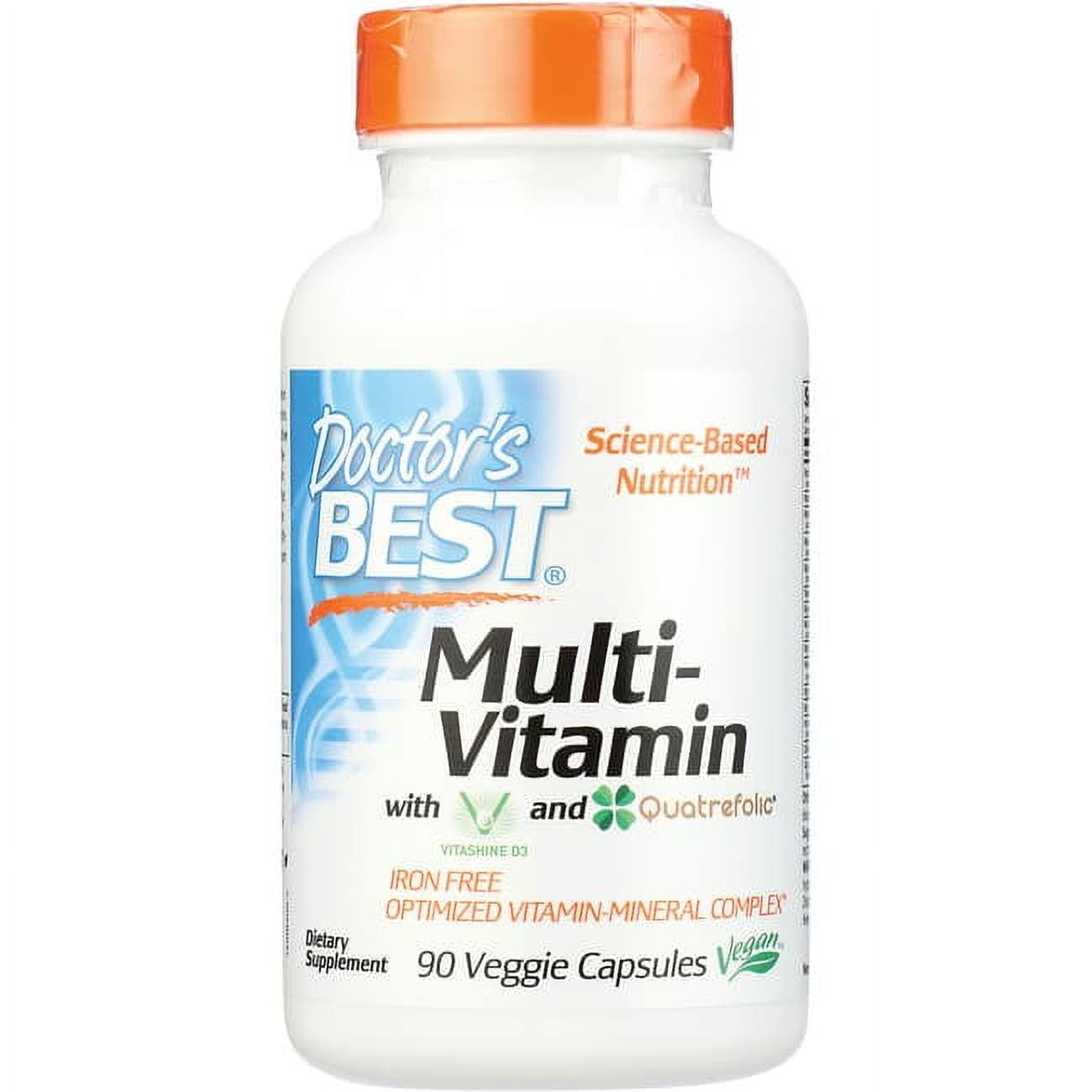 Doctor's Best Multi-Vitamin with Vitashine D3 and Quatrefolic 90 Veg ...