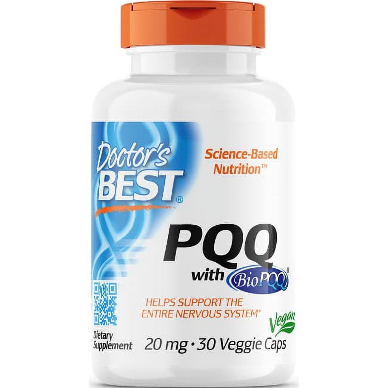 Doctor's Best PQQ Supplements with BioPQQ, Non-GMO, Vegan, Gluten Soy ...