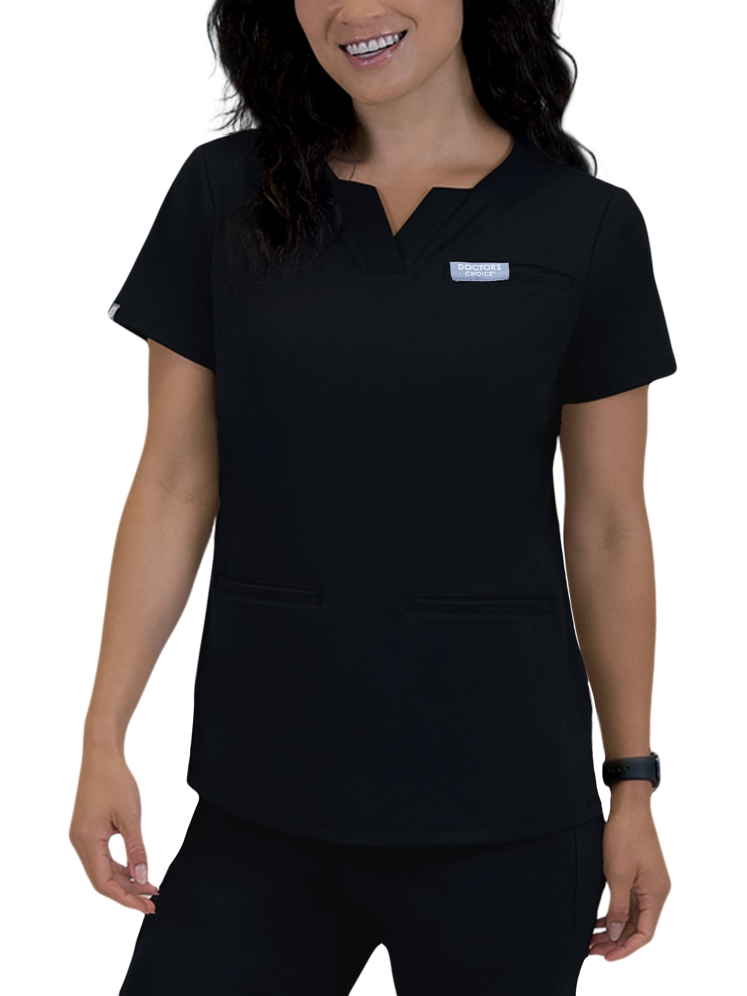 Doctor's Choice Pro Fit Scrubs Women's Scrub Top Black S - XXXL ...