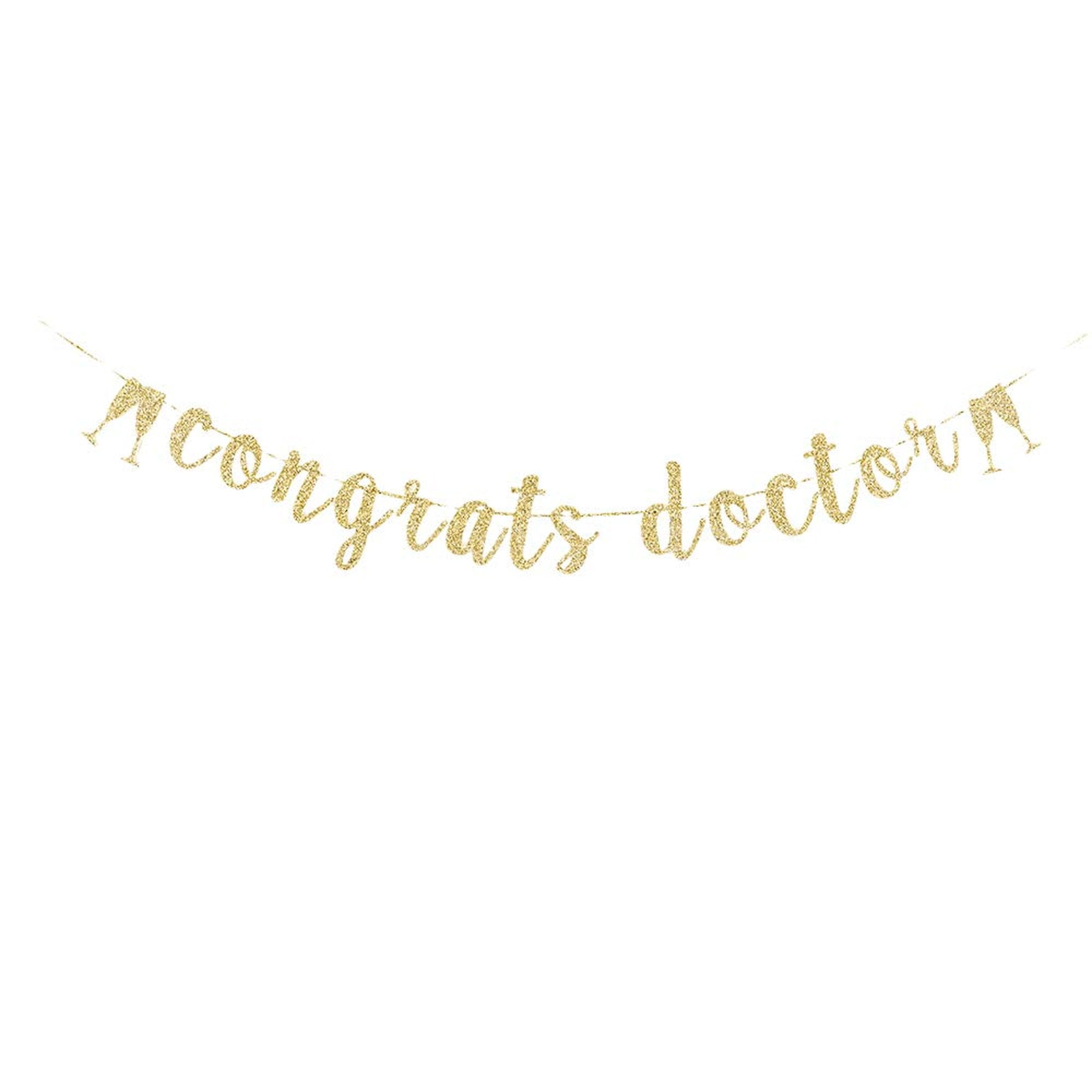 Doctor's Grad Party Banner - PhD Celebration Decorations for Doctor's ...