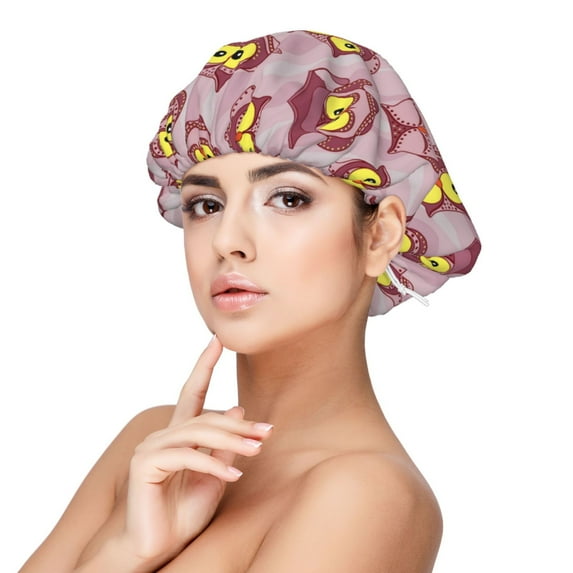 Doctor's Hat Owl Purple Silk Bonnet for Sleeping Women/Men, Adjustable ...
