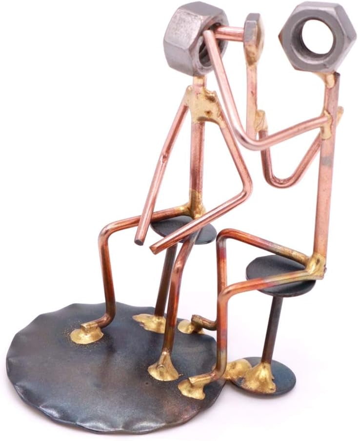 Doctor with Patient Collectible Handmade Metal Art Figurine, Desk ...