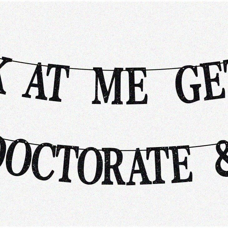 Doctorate Degree Celebration Kit: Sparkling Congrats Banner ...