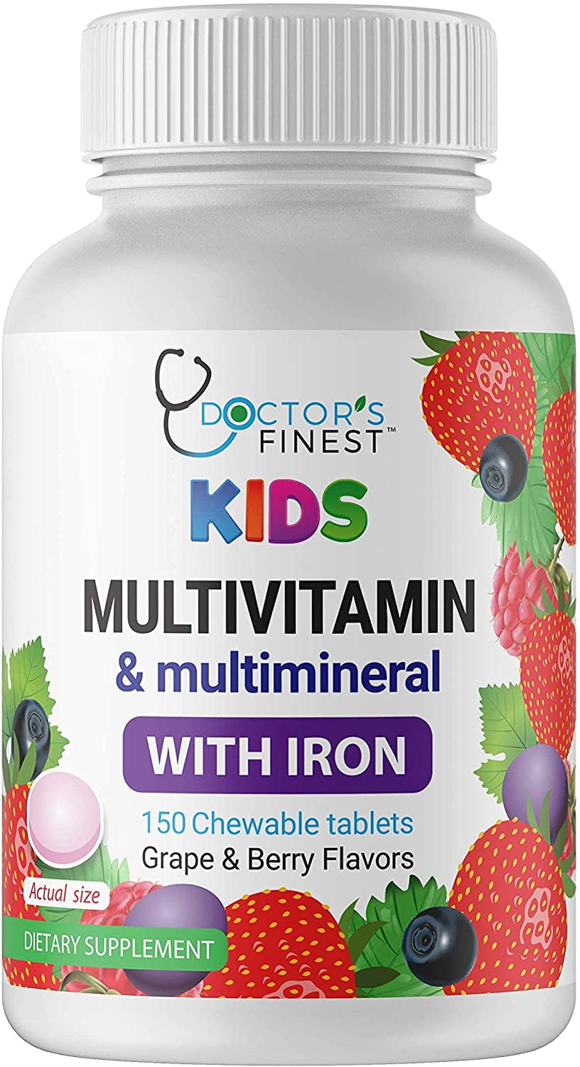 Doctors Finest Multivitamin Chewable Supplement for Kids, 150 Chewable ...