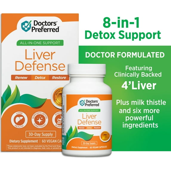 Doctors’ Preferred Liver Defense, Liver Health and Detox Capsules with Milk Thistle and ...
