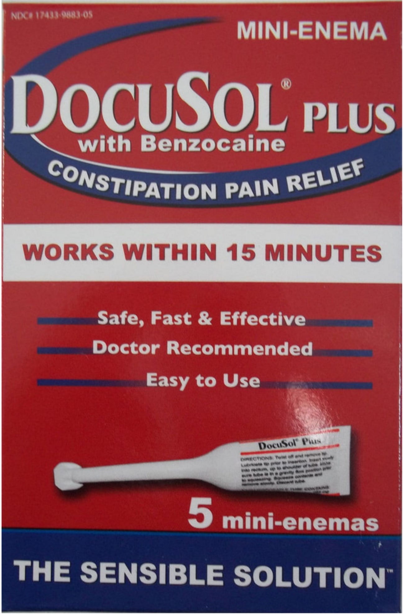 DocuSol Plus with Benzocaine Mini-Enema 5 Each - (Pack of 6) - Walmart.com