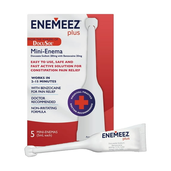 DocuSol Plus with Benzocaine Mini-Enema 5 ea HSA/FSA Eligible - Walmart.com