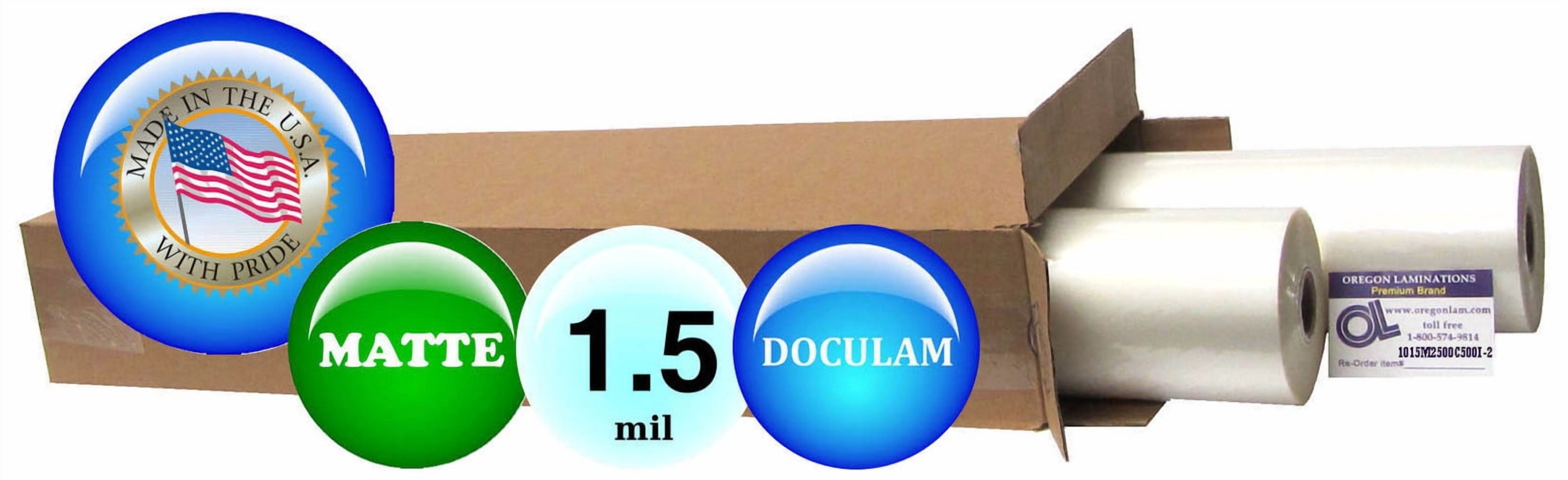 Doculam Roll Laminating Film 25-inch x 500' on 1" core 1.5 Mil [bx of 2 ...