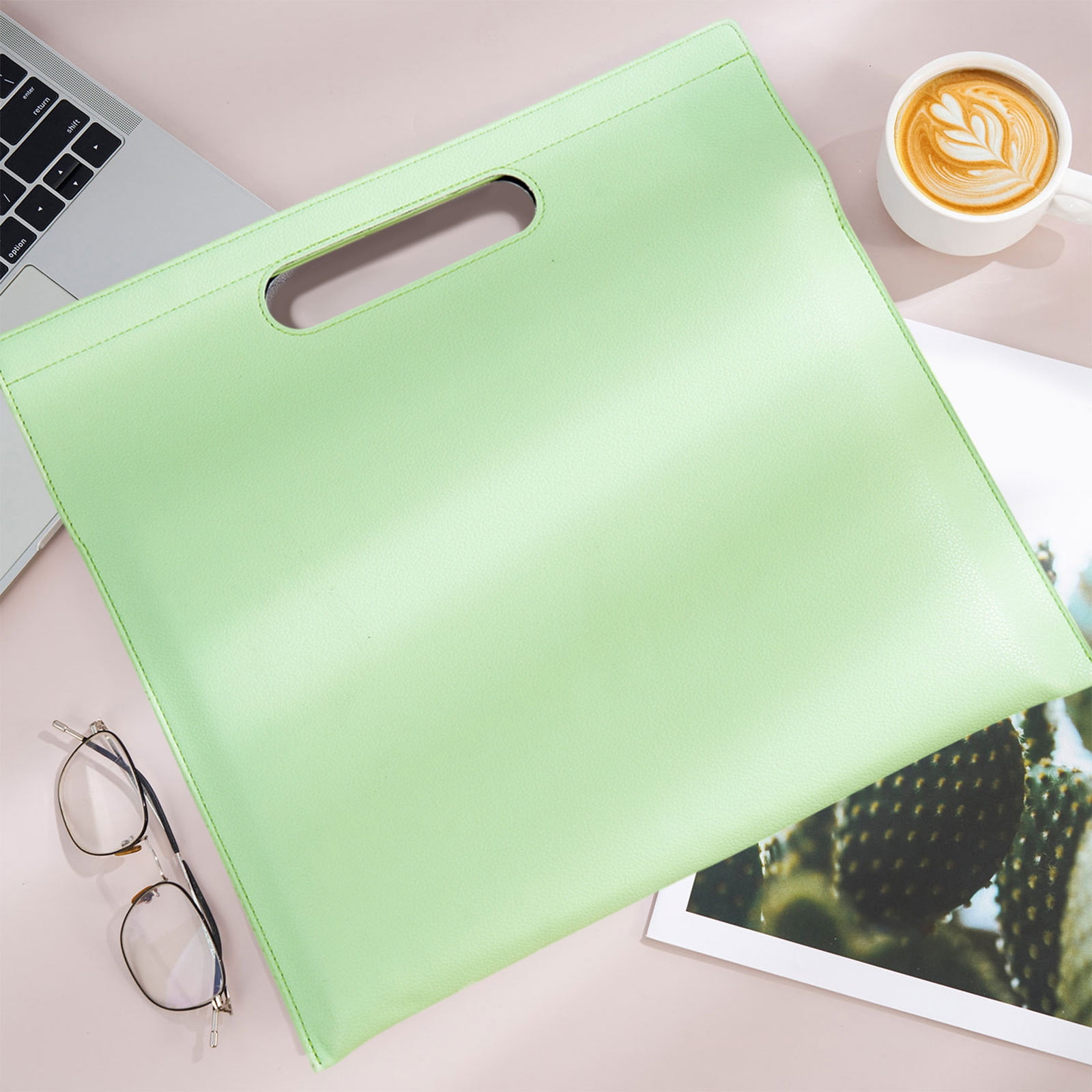 Document Bag, Magnetic Closure Handheld Folder, Waterproof Leather ...